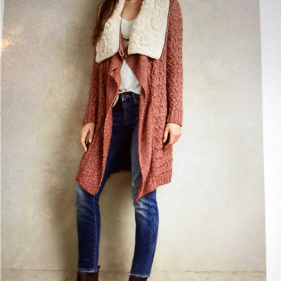 Anthropologie | Sweaters | Super Rare And Cute Long Cardigan Sweater ...